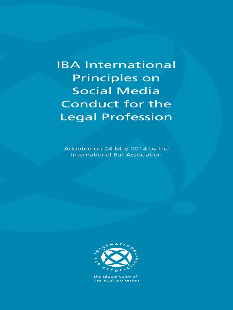 IBA Int Principles On Social Media Conduct | Download Free PDF | Social ...