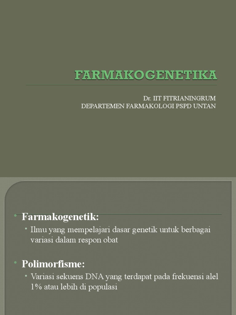 Farmakogenetika | PDF