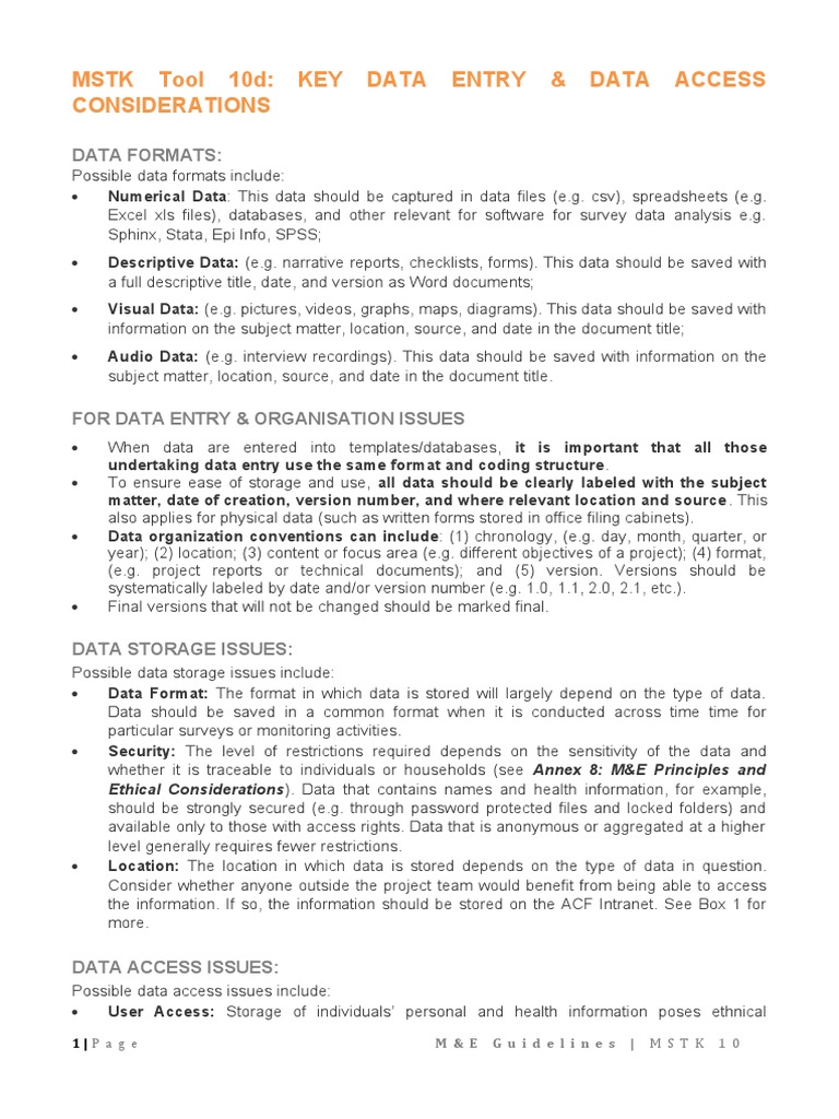 MSTK 10d - Key Data Entry - Data Access Considerations | PDF | File ...
