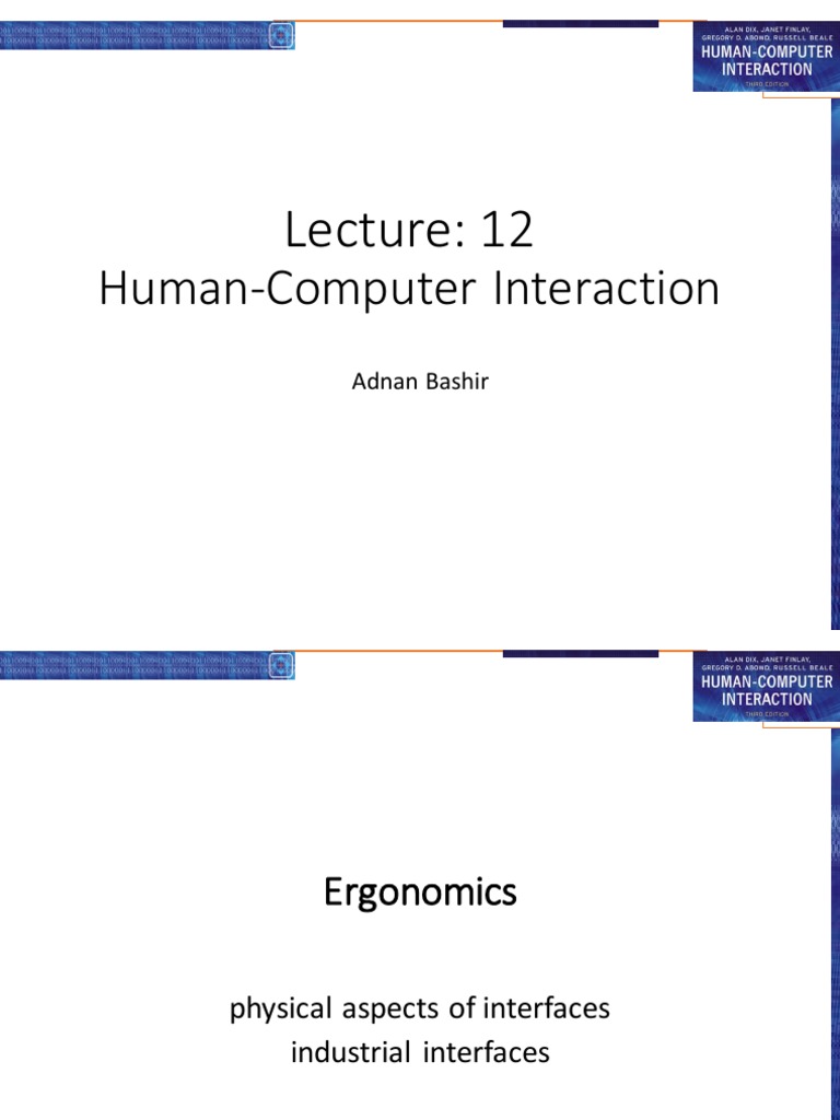 Human-Computer Interaction: Adnan Bashir | PDF | Human Factors And ...
