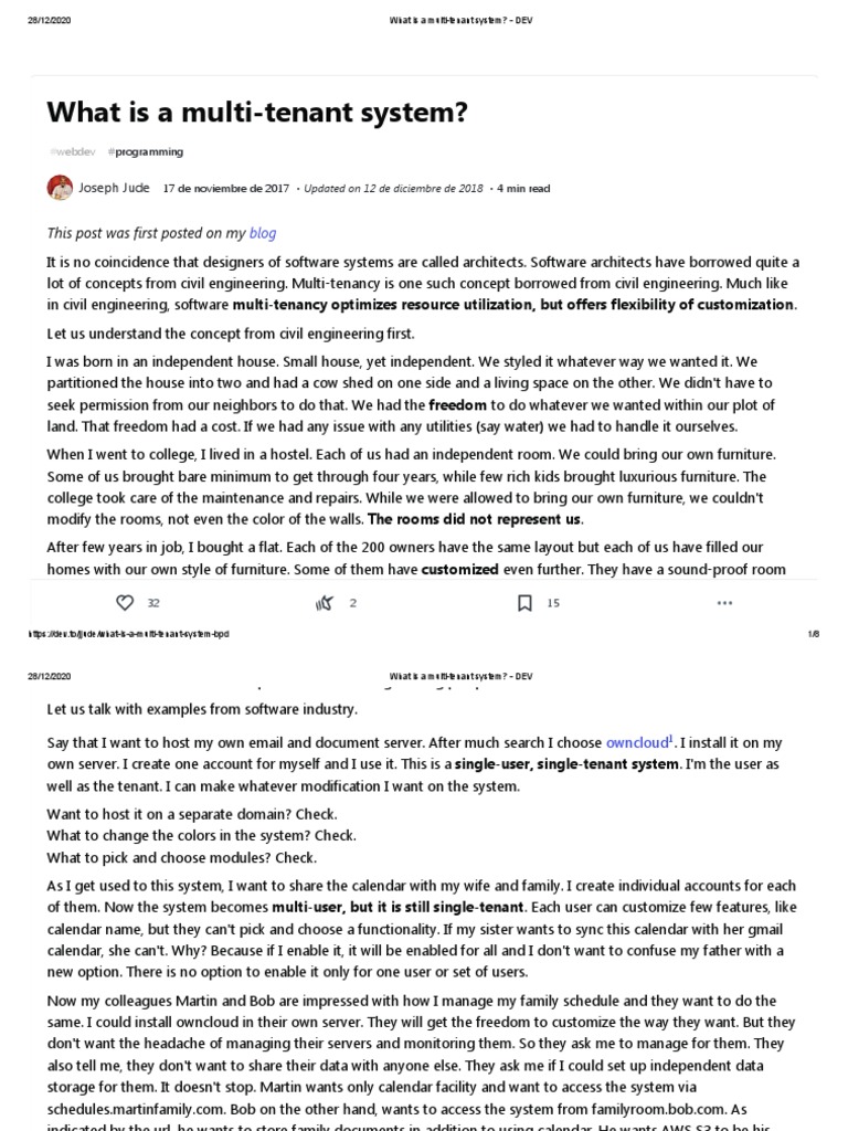 MULTI-TENANT What is a multi-tenant system | PDF | Web Application ...