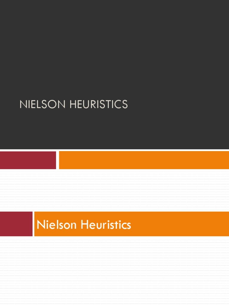 Neilson Heuristic Principles | PDF | Usability | User Interface