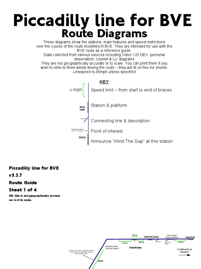 Piccadilly Line Route Diagrams: A Reference Guide to Stations, Features ...