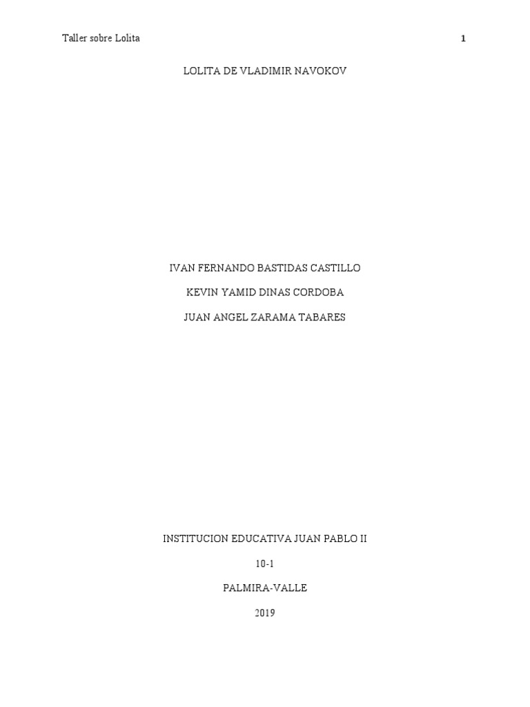 Lolita de Vladimir Navokov | PDF