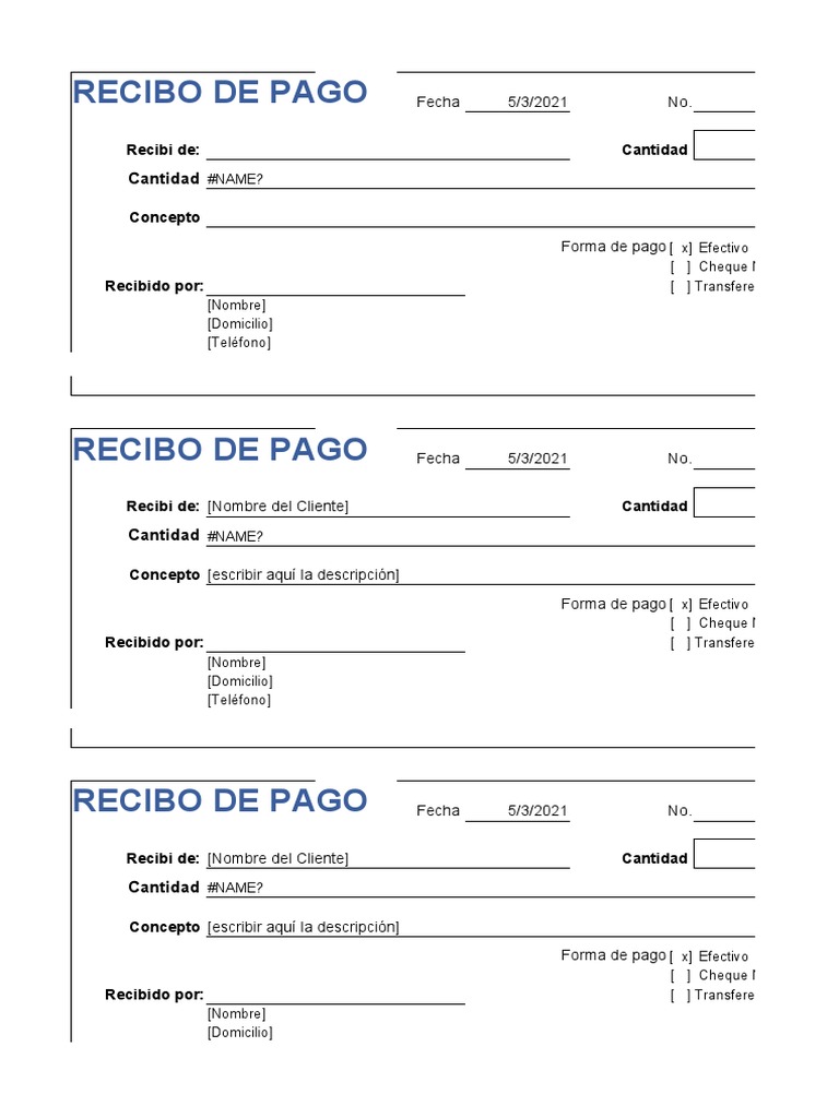 Recibo de Pago Simple | Descargar gratis PDF | Bancario | Servicios financieros
