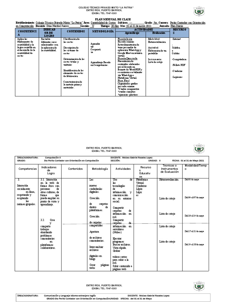5to. Perito Contador Con Orientación en Computación | PDF ...