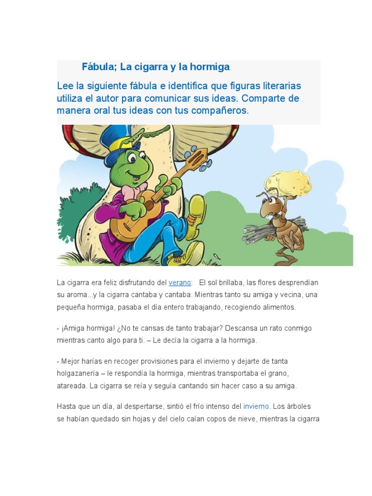 LENGUA CASTELLANA Fábula | PDF