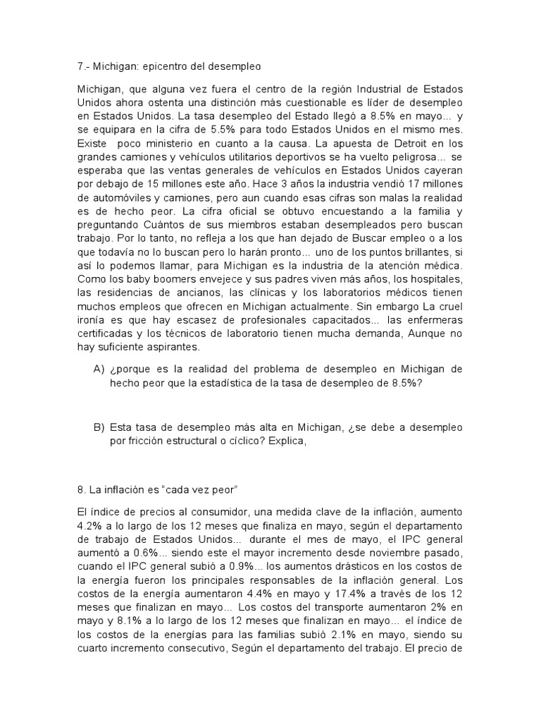 Cuestionario | Descargar gratis PDF | Desempleo | Ciencias sociales
