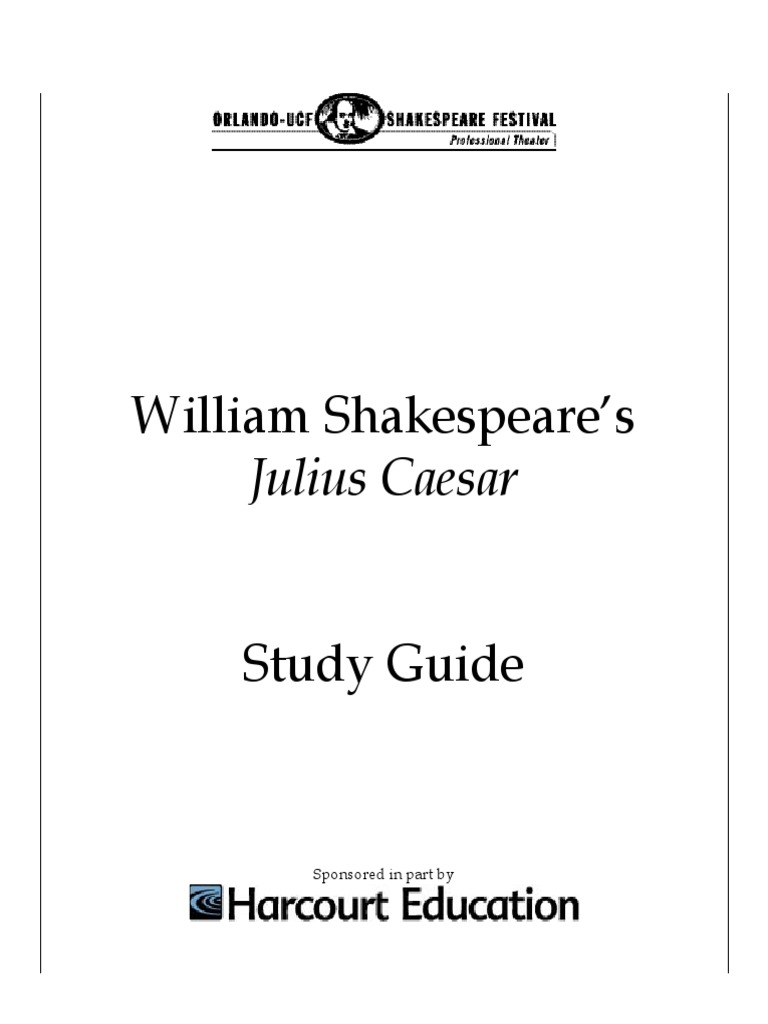 Microsoft Word - JC Study Guide - 7 - 22 | PDF | Julius Caesar | Mark ...