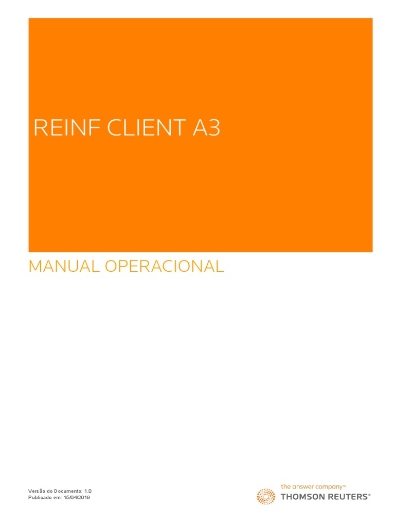 TR ONESOURCE REINF ClientA3 Manual Operacional | PDF | Servidor Proxy ...