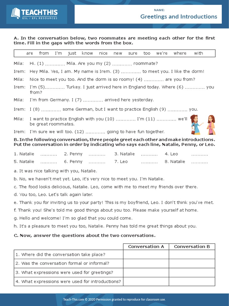 Greetings and Introductions | PDF