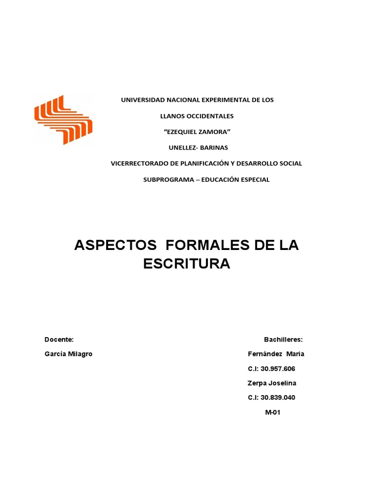 Ensayo de Los Aspectos Formales de La Escritura | PDF | Puntuación ...