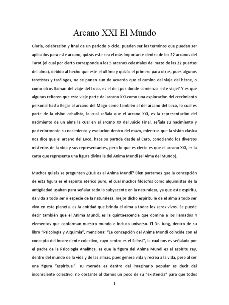 Arcano Xxi El Mundo | PDF | Alquimia | Evangelios