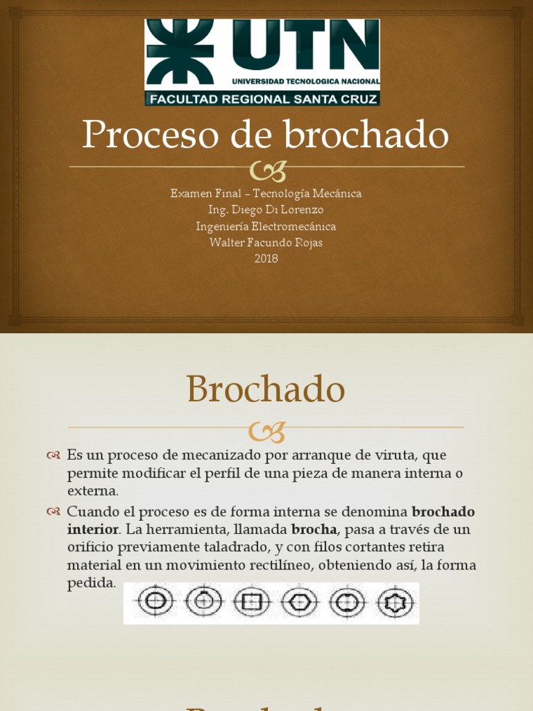 Proceso de Brochado FINAL - Facundo Rojas | PDF | Mecanizado | Procesos ...