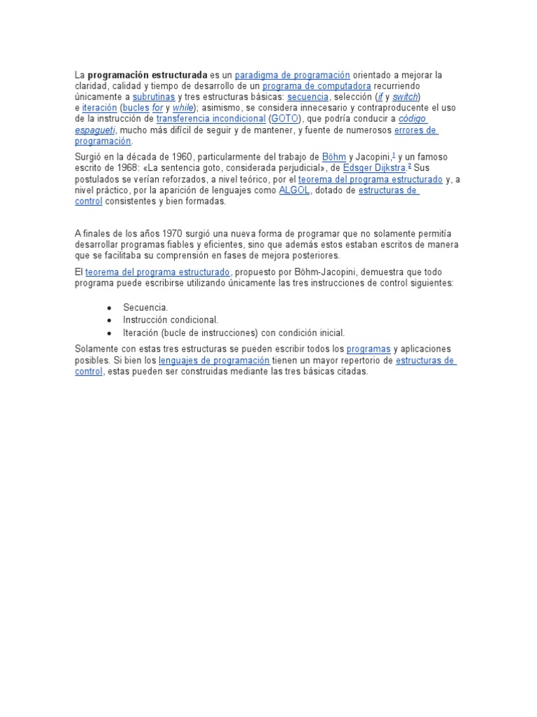 Programacion Estructurada | PDF