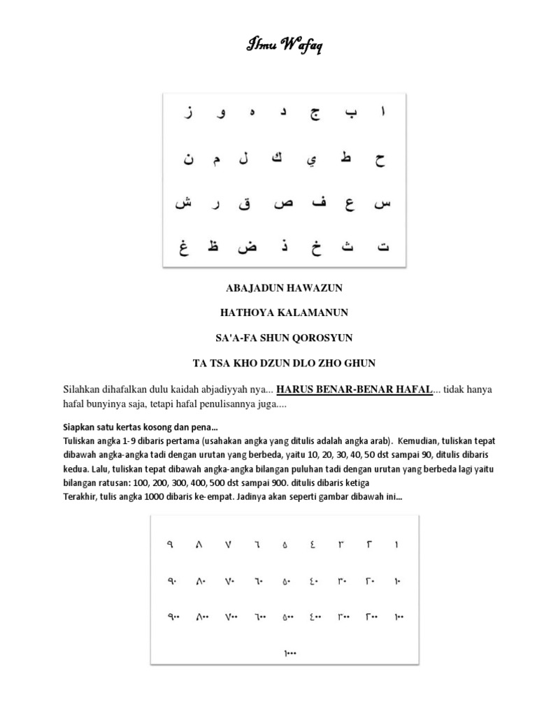 Belajar Ilmu Wafaq | PDF
