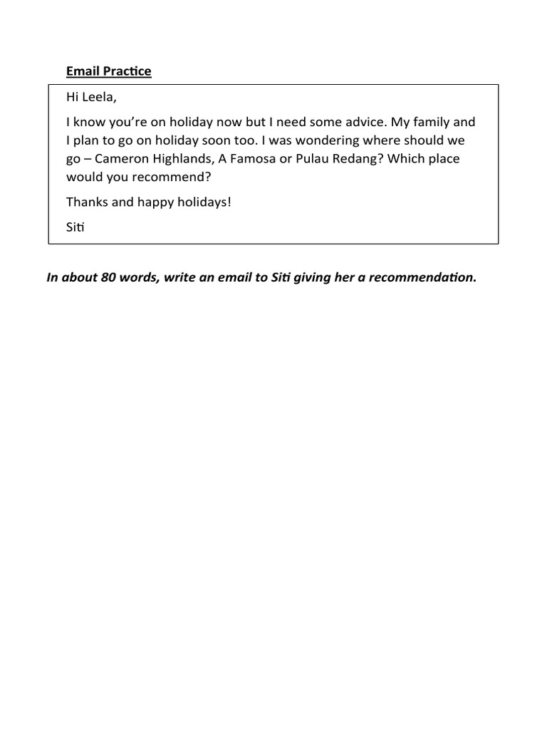 Email Practice | PDF