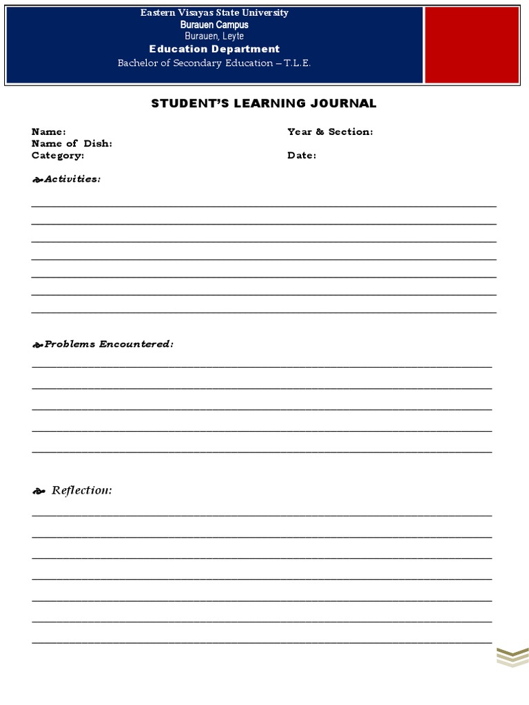 Student's Learning Journal | PDF