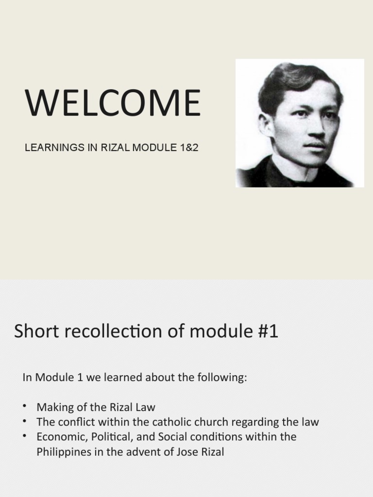 Welcome: Learnings in Rizal Module 1&2 | PDF
