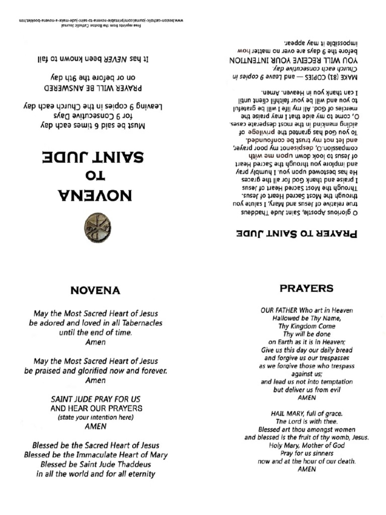 ST Jude Novena BCJ 2018 | PDF