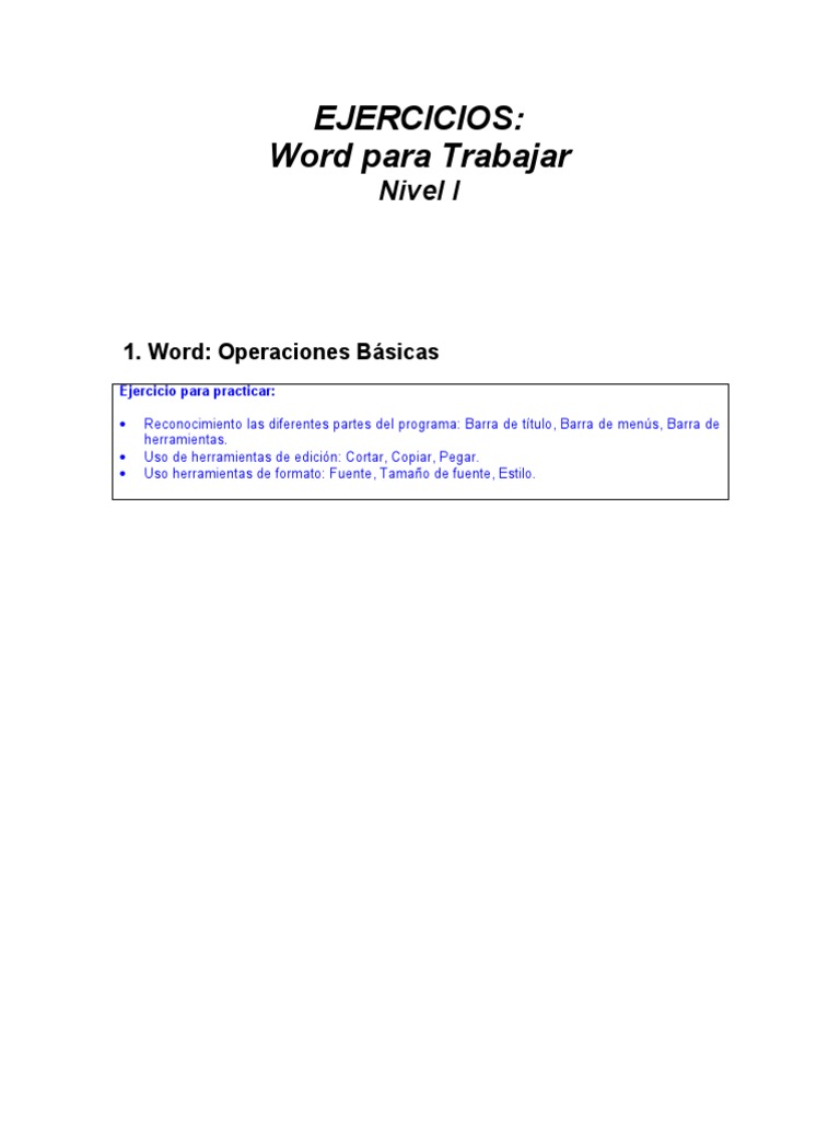 Ejercicios Word | PDF | Microsoft Word