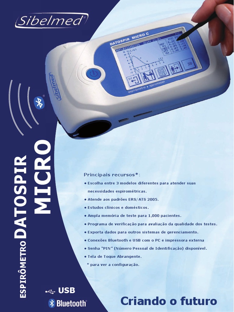 Espirometro Datospir-Micro | PDF | PCs (computadores) | Bluetooth