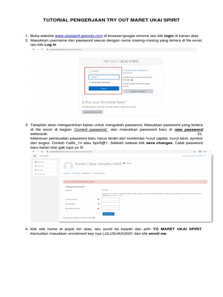 Tutorial Pengerjaan Try Out Maret Ukai Spirit | PDF