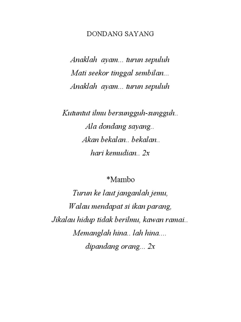 Dondang Sayang | PDF