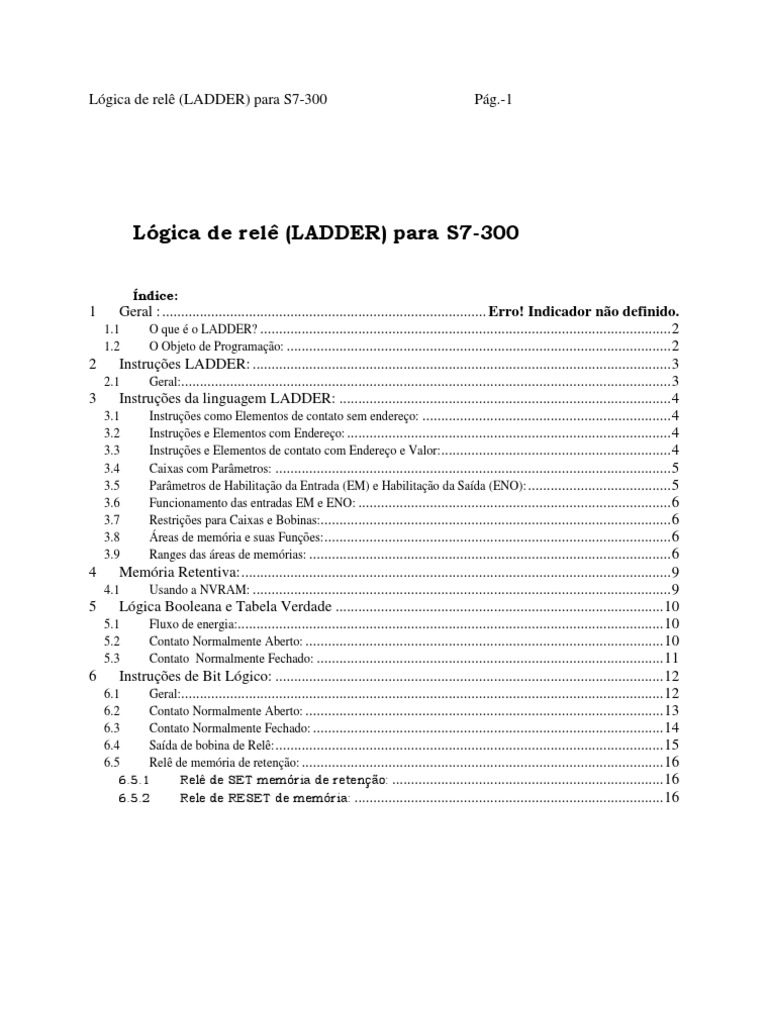 Linguagem Ladder Instrucoes de Bit | PDF | Controlador lógico ...