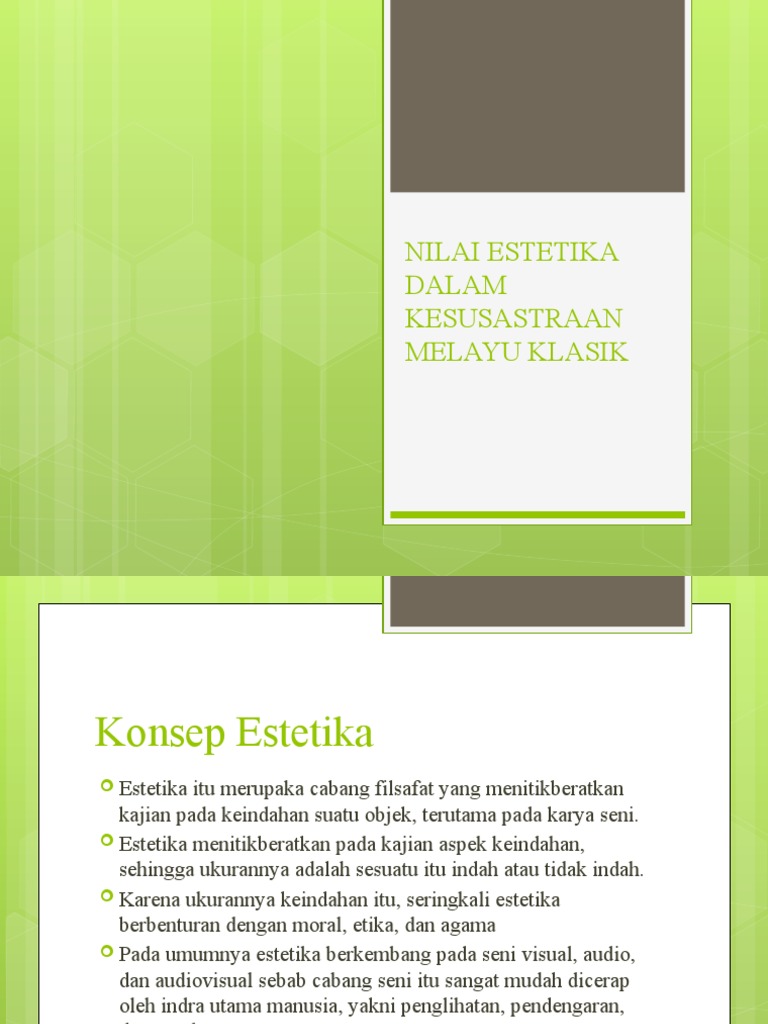 Nilai Estetika Dalam Kesusastraan Melayu Klasik | PDF