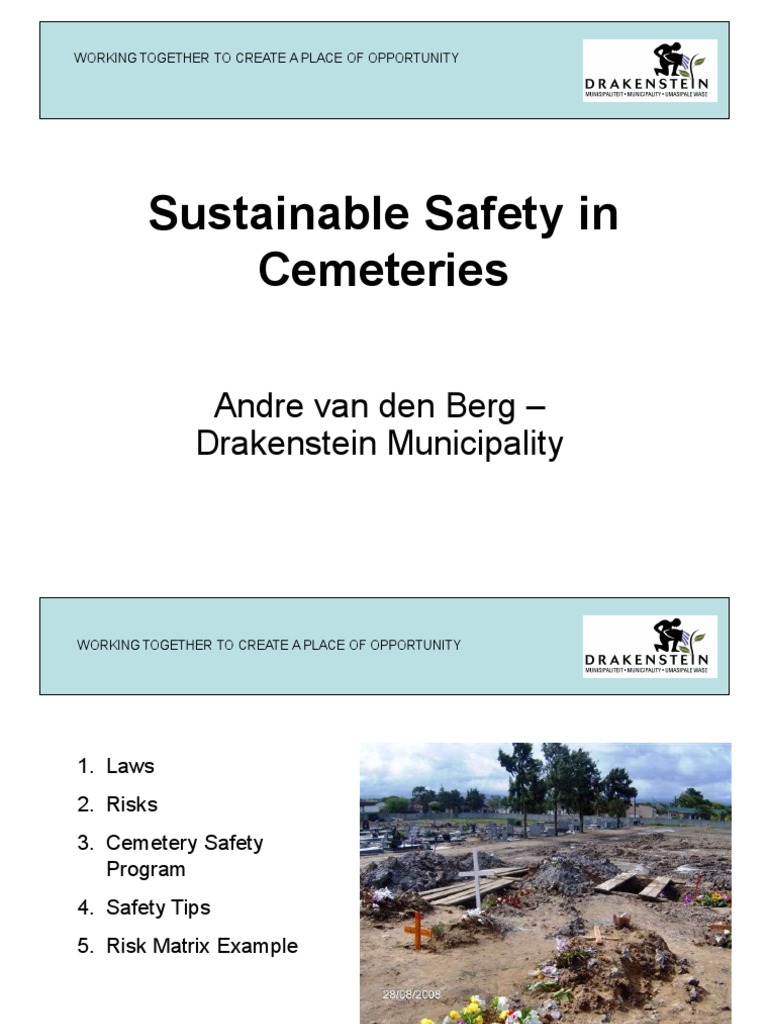 Sustainable Safety in Cemeteries - Andre Van Den Berg | PDF | Personal ...