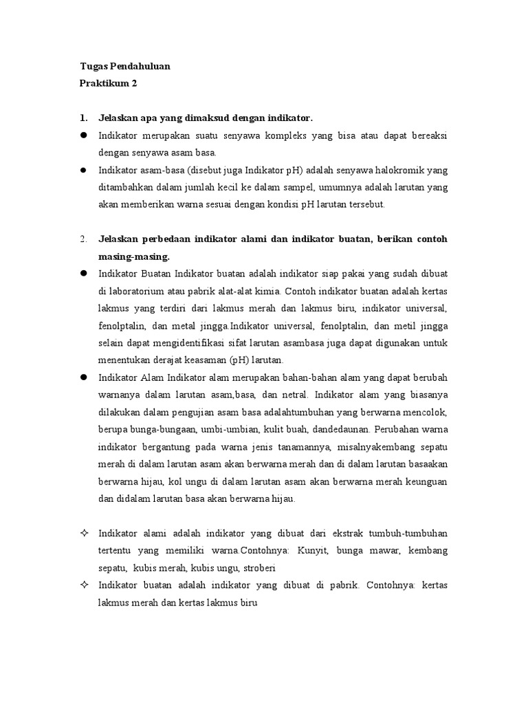 Tugas Pendahuluan Praktikum 2 | PDF