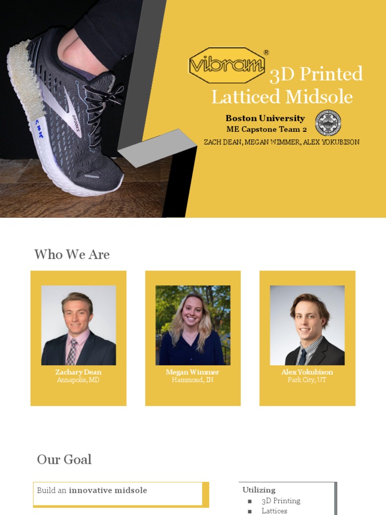 Vibram 3D Printed Latticed Midsoles Final Presentation | PDF ...