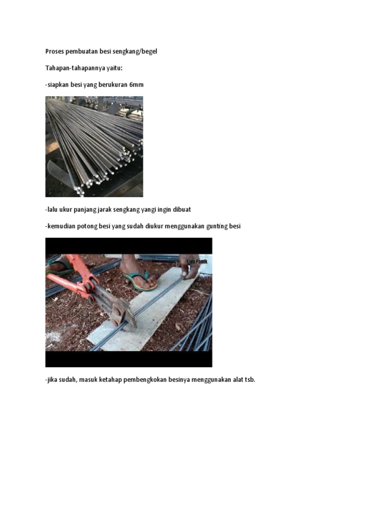 Proses Pembuatan Besi Sengkang | PDF