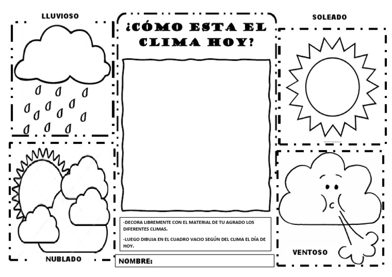 Hojas De Trabajo Sobre El Clima En La Escuela Primaria