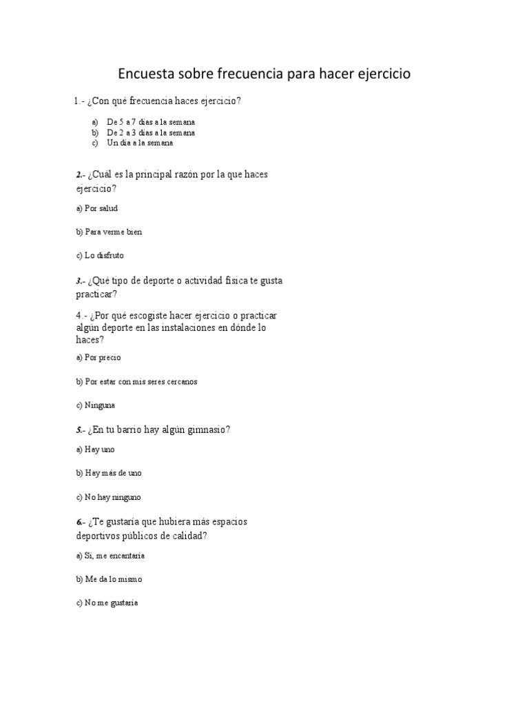 Encuesta Sobre Deportes | PDF
