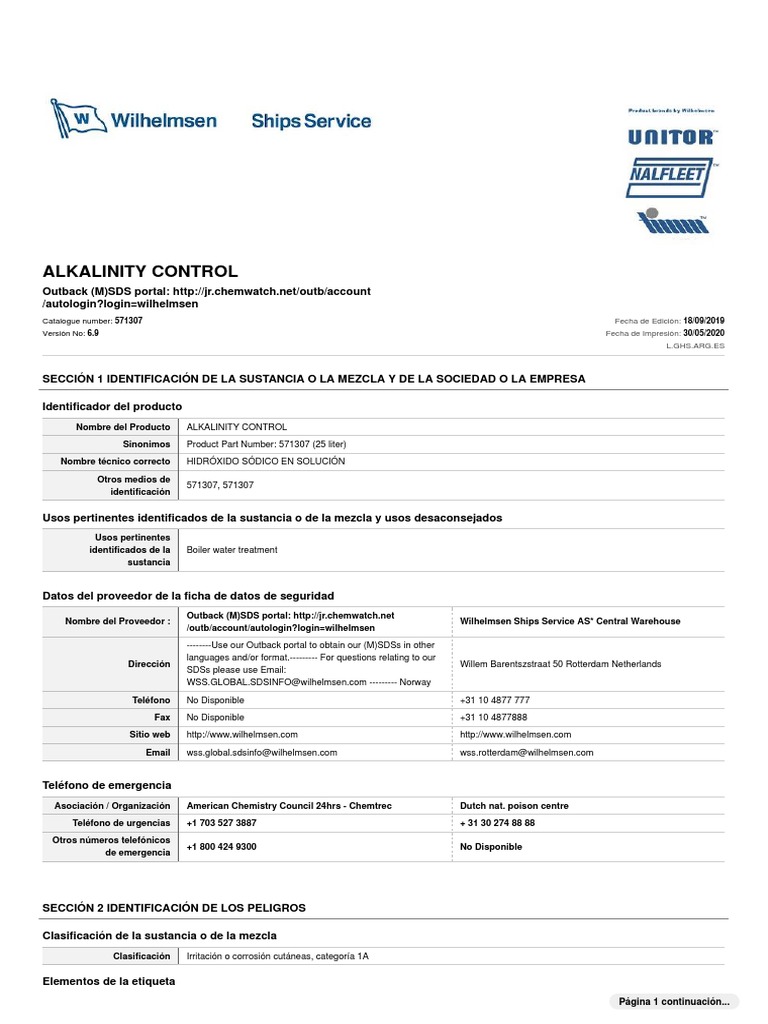 Alkalinity Control 25 LTR | PDF | Inflamación | Agua