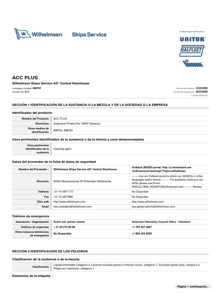 Acc Plus 25 LTR | PDF | Vómitos | Guante