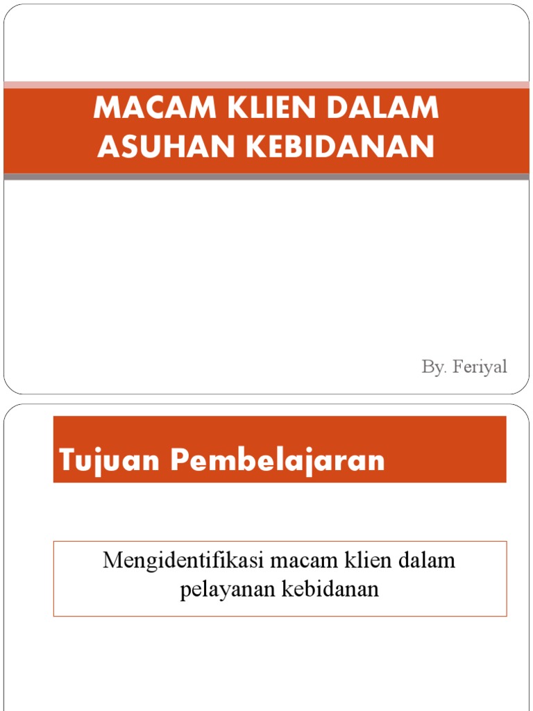 Macam-Macam Klien Dalam Asuhan Kebidanan | PDF