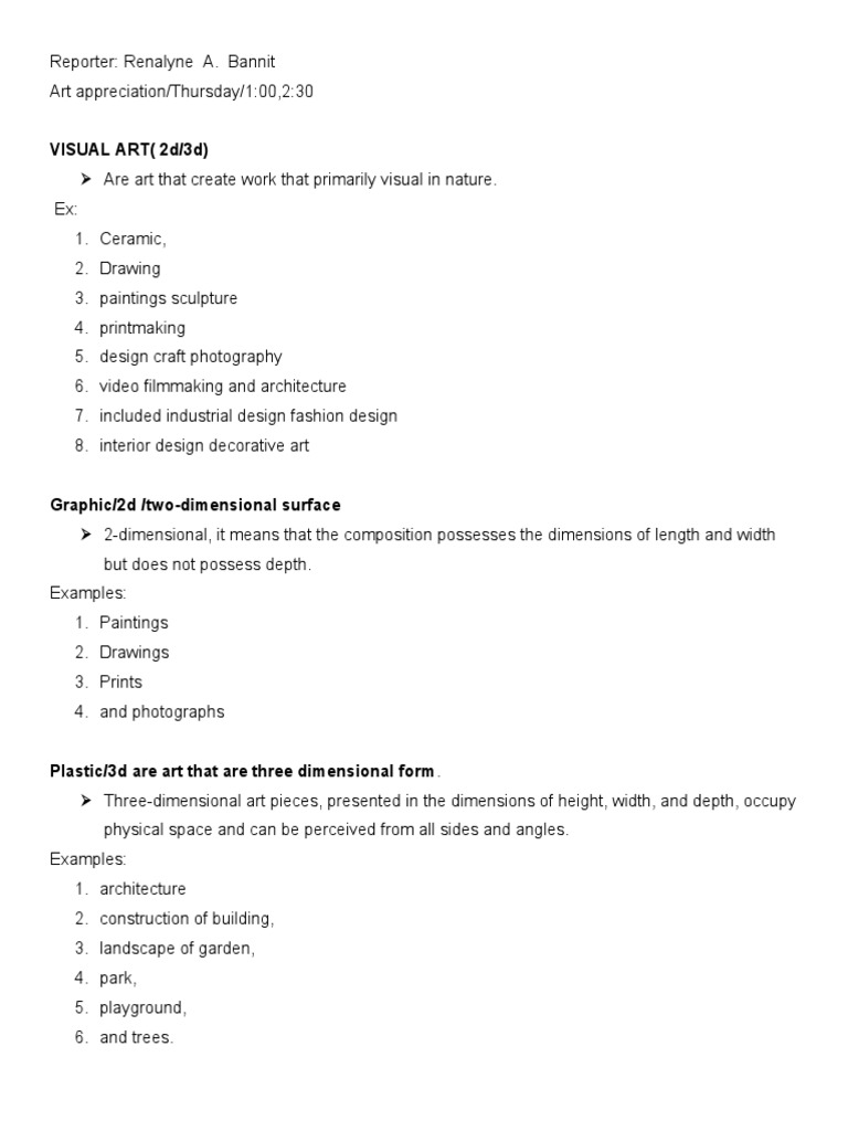 Visual Art 1 | PDF | Paintings | Aesthetics