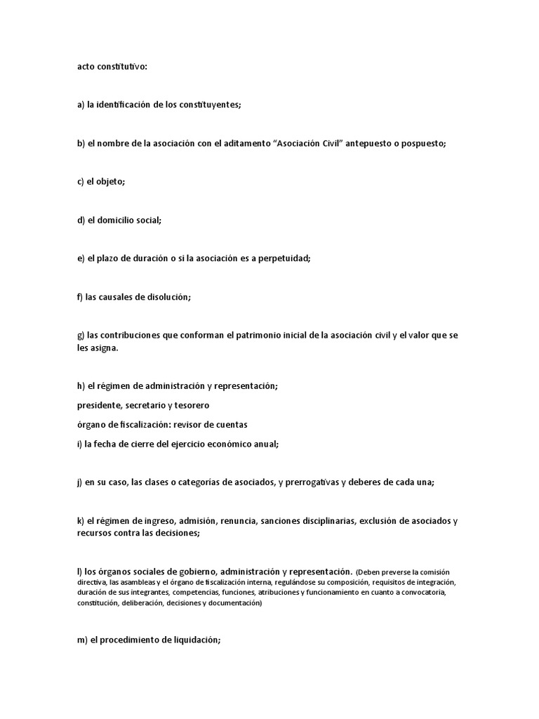 Check List Asociaciones | PDF | Finanzas y dinero