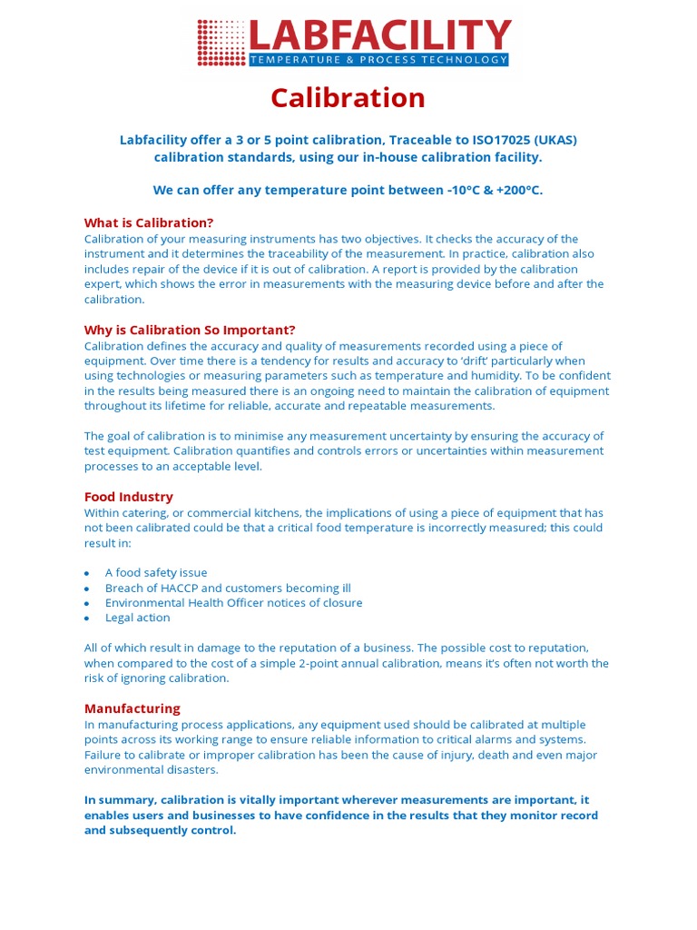 Why Is Calibration So Important | PDF | Calibration | Accuracy And ...