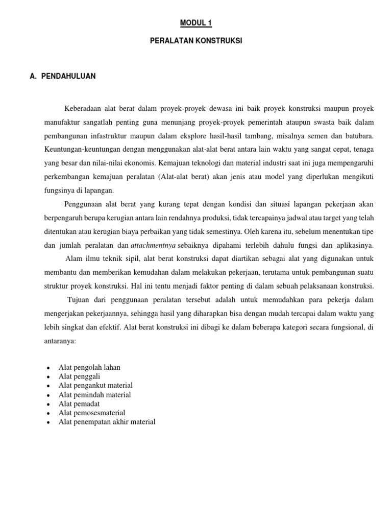 METODE DAN PERALATAN KONSTRUKSI LANJUT Modul 1 PDF