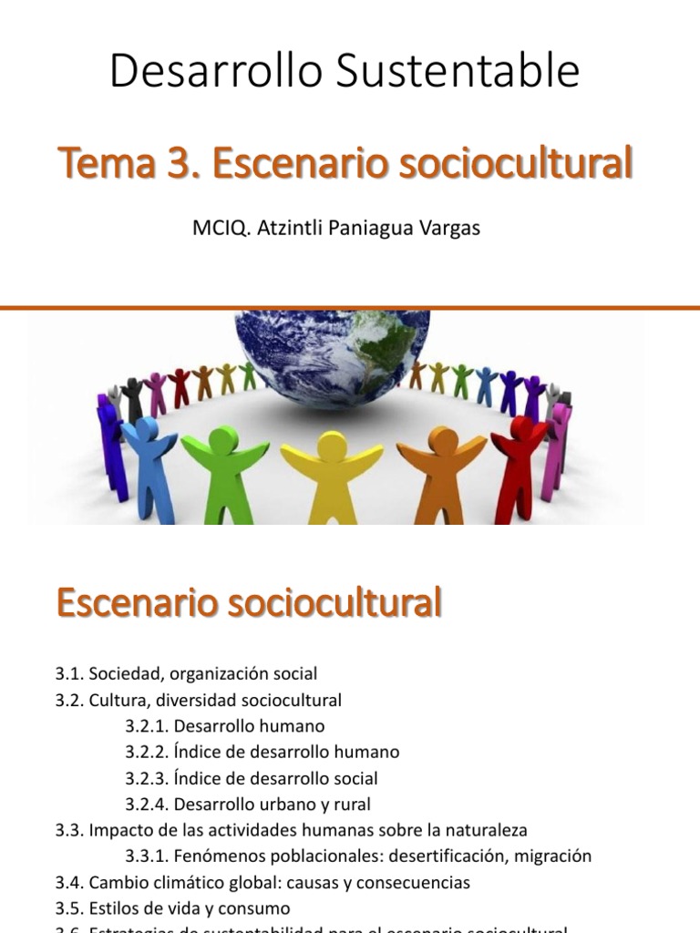 Escenario Sociocultural | PDF | Índice de Desarrollo Humano | Población