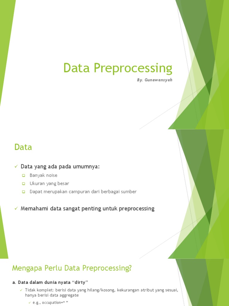 Data Preprocessing | PDF