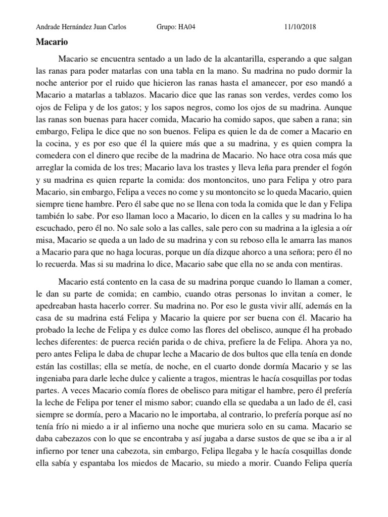 Macario | PDF | Religión y creencia