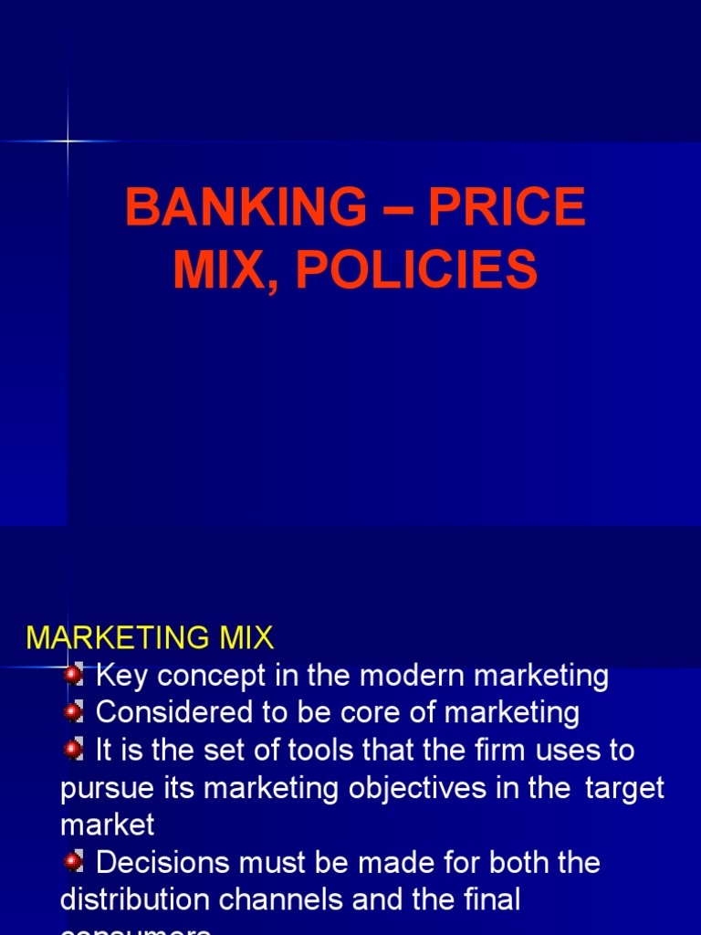 Banking Marketing Mix and Pricing Strategies | PDF | Pricing | Auction