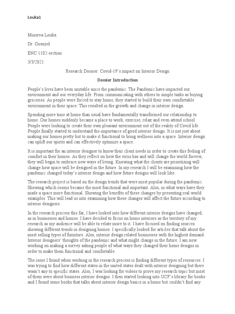 Research Dossier-1 1 | PDF | Interior Design | Design