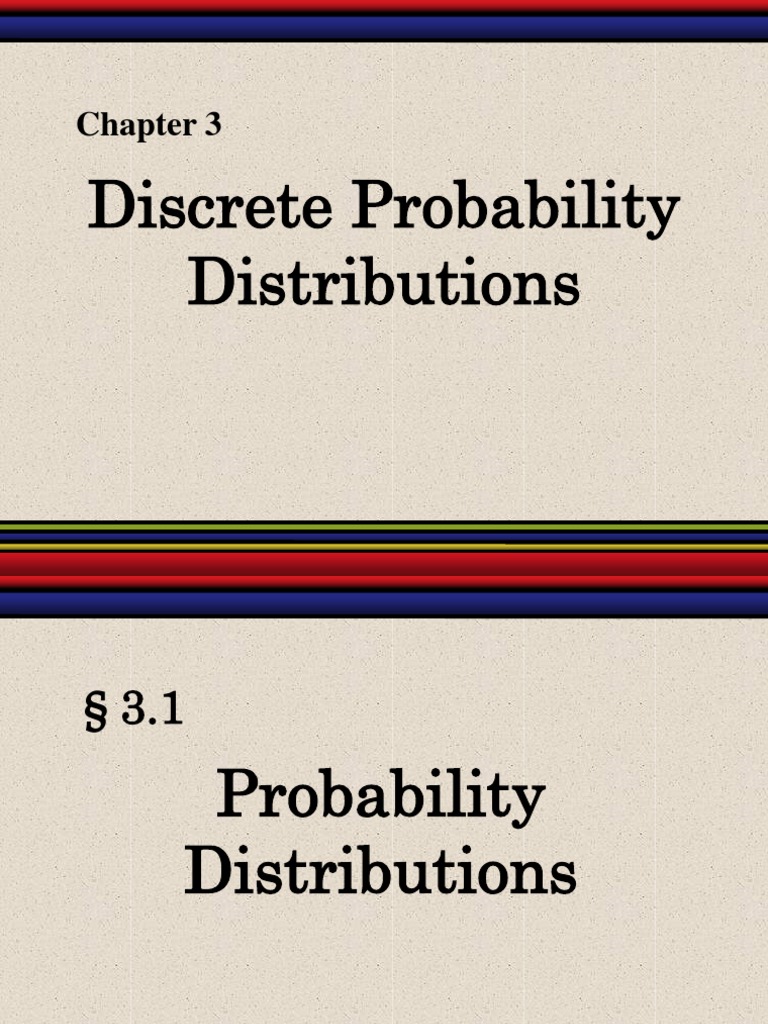 Module 3 - Discrete Probability Distributions | PDF | Probability ...
