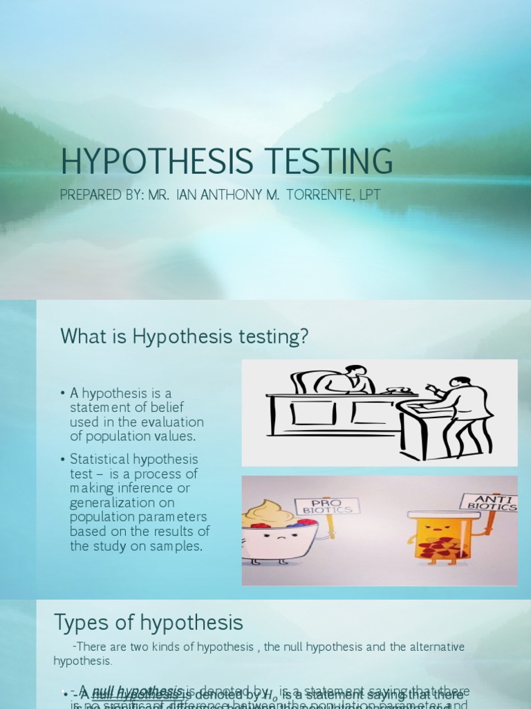 Understanding Hypothesis Testing Basics Pdf Statistical Hypothesis 3984